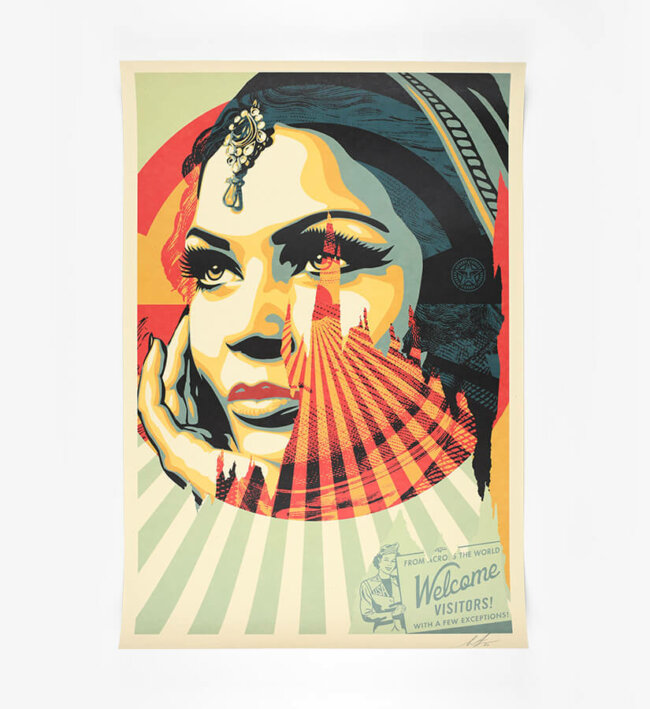 Obey 3 face collage #2 par Shepard Fairey (Obey Giant
